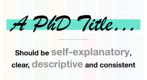 10 Genuine Suggestions to Design a PhD Title - ThePhDHub