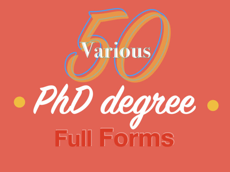 50 various PhD degree full forms - ThePhDHub